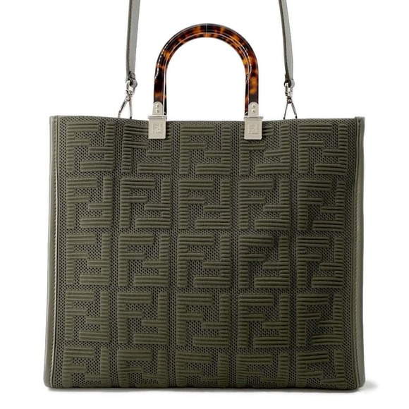 Fendi | Bags | Fendi Sunshine Medium Leather 2way Shoulder Bag Black | Poshmark